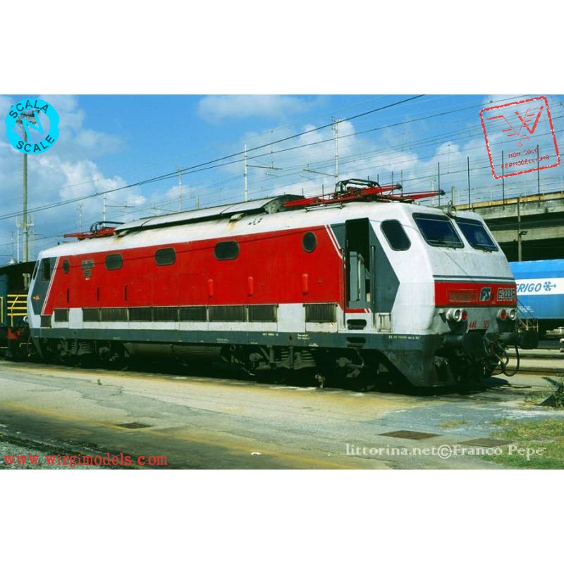 PIRATA 1202 - FS - E444.103, livrea grigio/rosso, logo FS centrale, griglia frontale, ep. IV/V